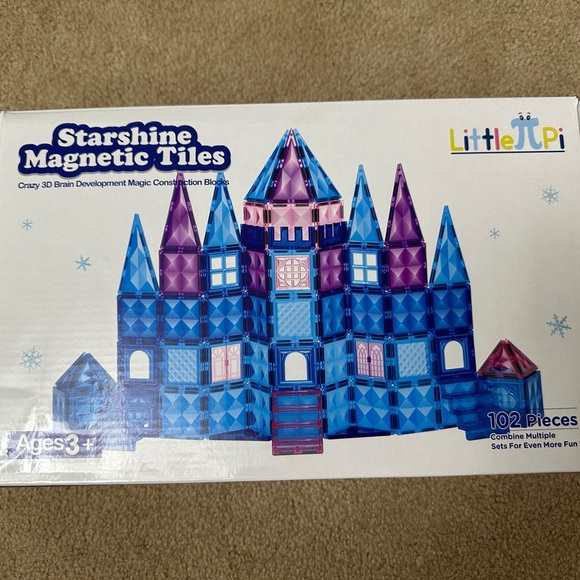 little pi | Toys | Little Pi Magnetic Tiles Frozen Castle Stem 2 Pieces ...
